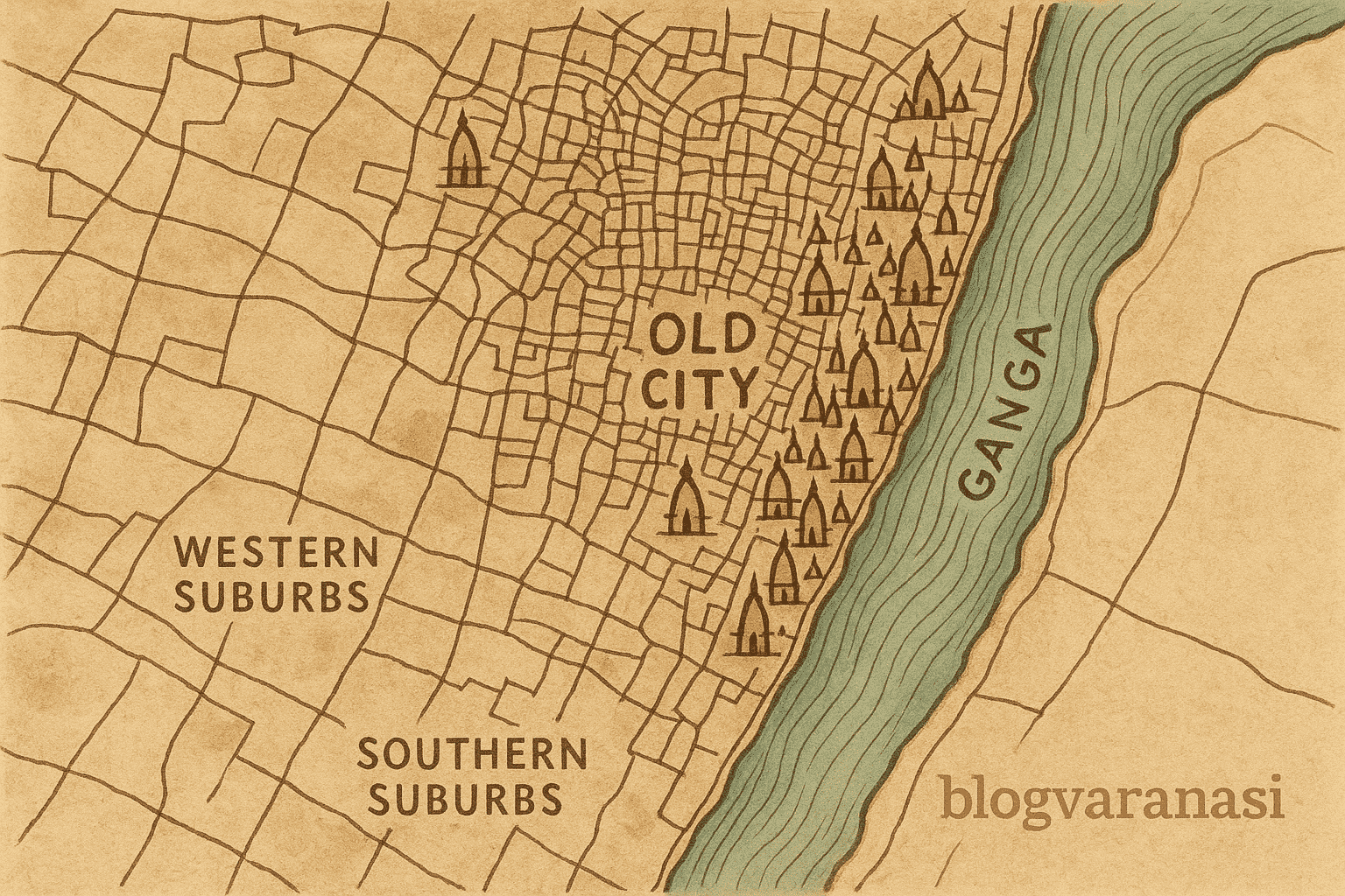 Varanasi Map and Geography Explained - blogvaranasi.com