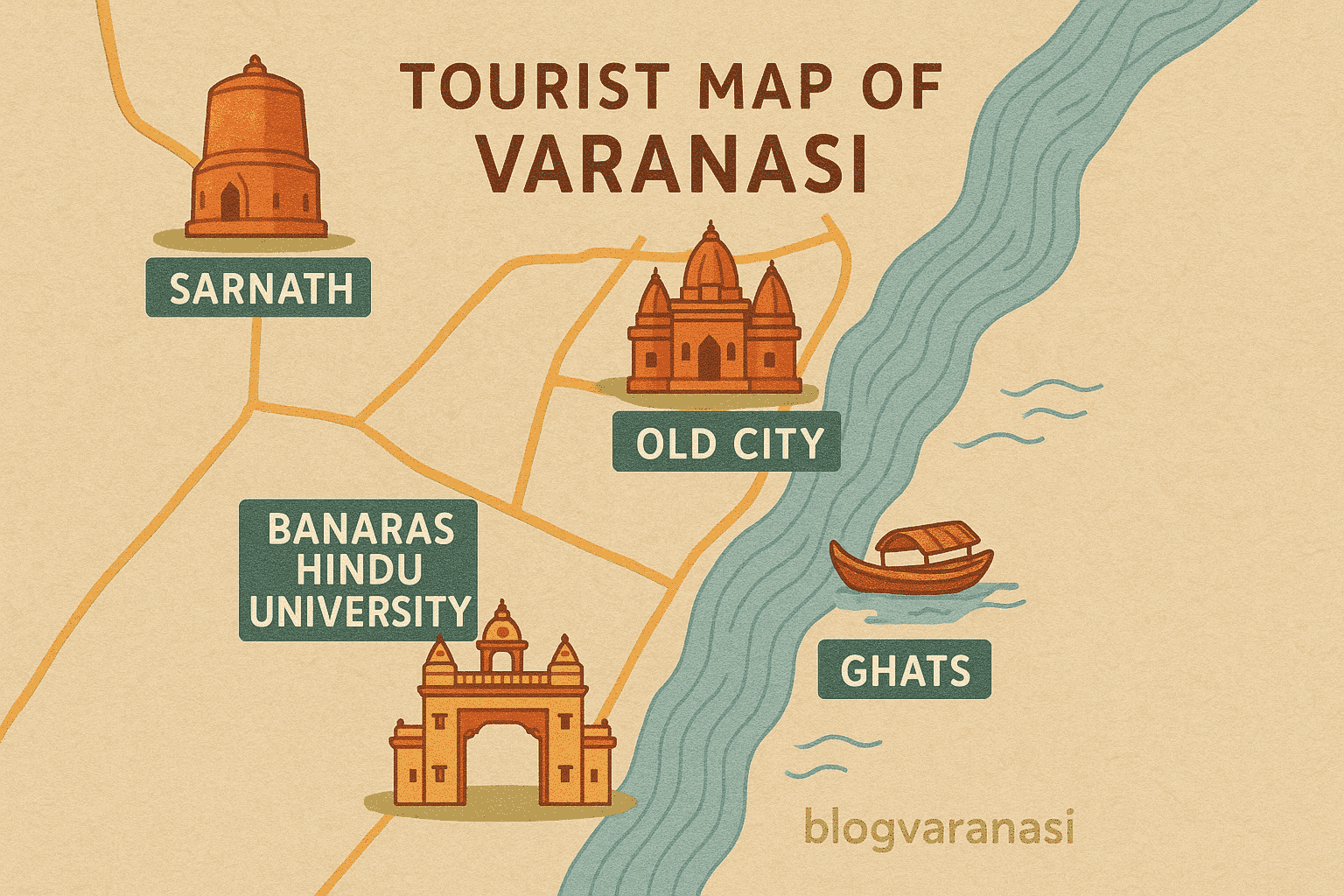 Varanasi Map and Geography Explained - blogvaranasi.com
